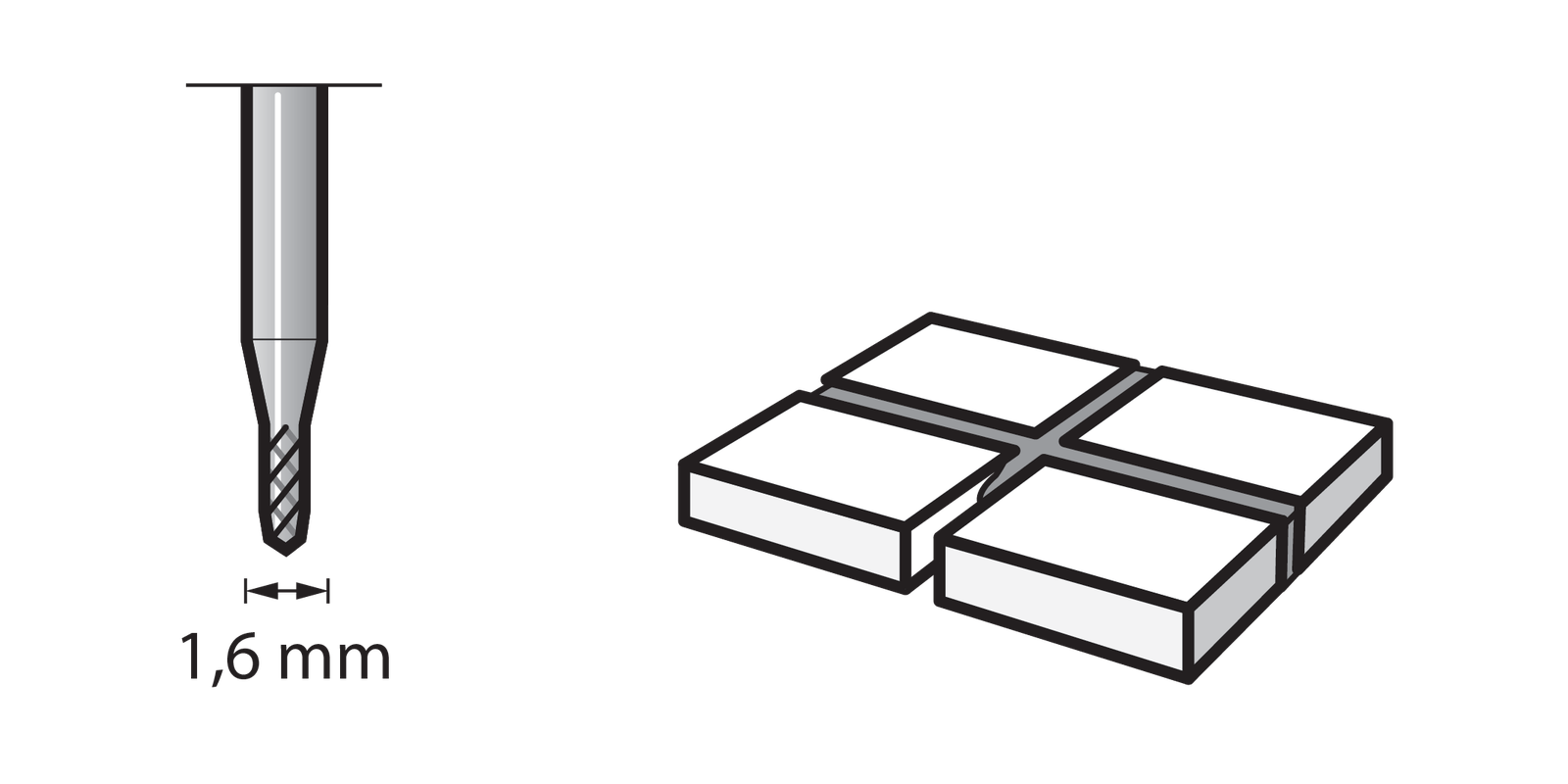 DREMEL 569 Grout Removal Bits 1.6mm - Tyzacktools