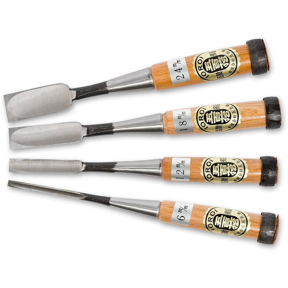 Ice Bear Japanese Oire Nomi Chisel Set - 4 Pc | White Paper Steel HRC65 ...