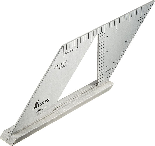 Shinwa 62110 Stop-Type Mitre & Try Square | Stainless Steel 45°/90° - 62110