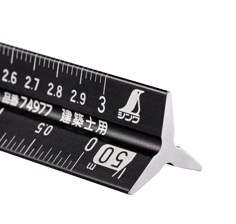 Shinwa Japanese Triangle Scale Rule 150mm Architecture - 74977 ...