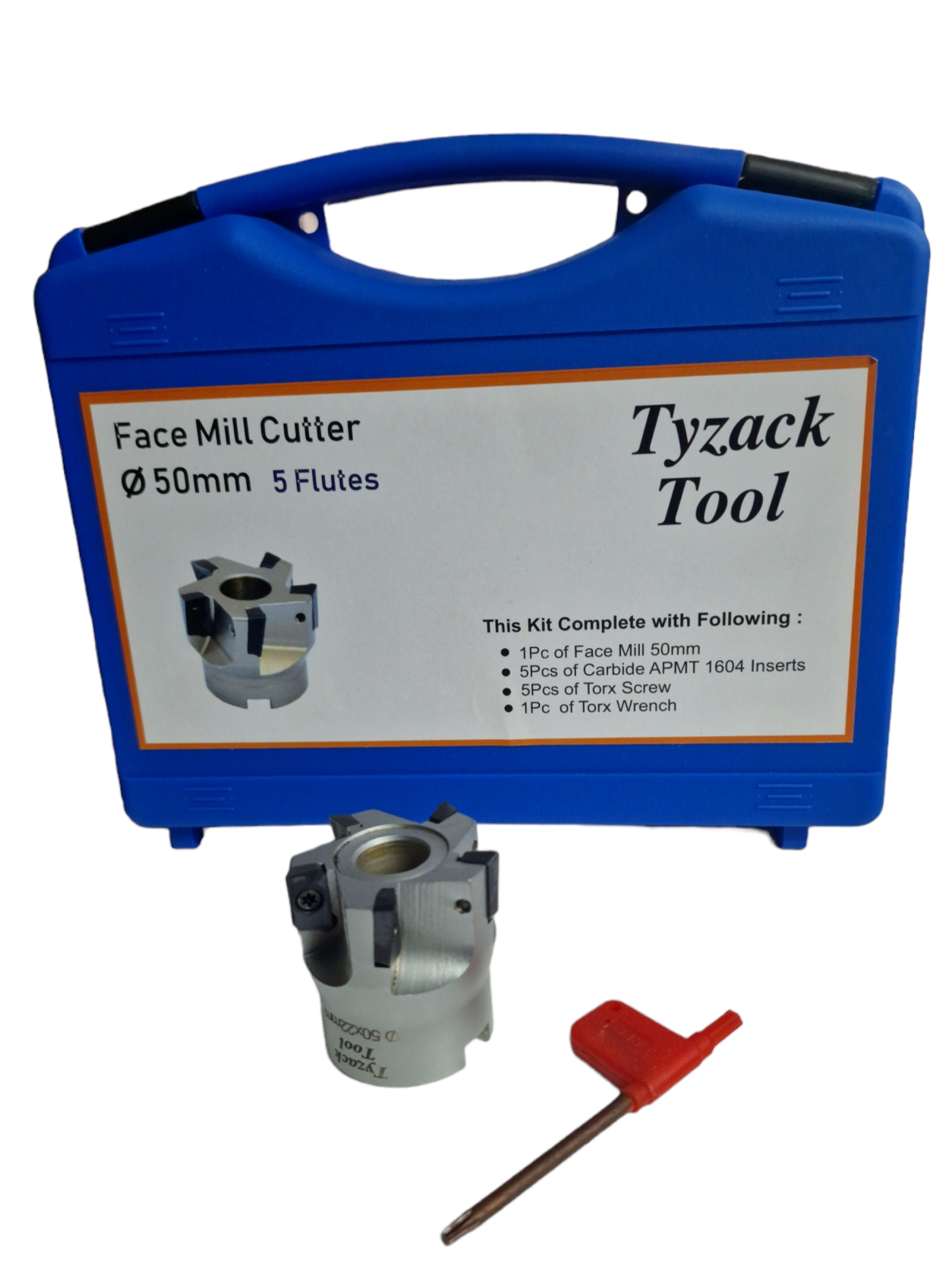 Face Mill Cutter 50mm x 22mm Bore TY1018 APKT - TT5300 - Tyzacktools