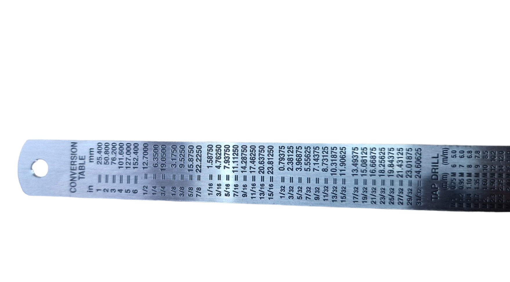 6" / 150mm Stainless Steel Ruler Metric & Imperial Engineers Pocket ...