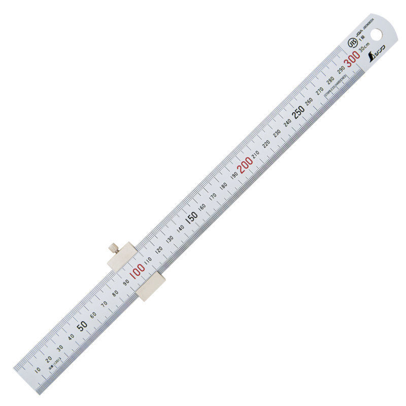 Shinwa Japanese 300mm Stainless Steel Rule With Ruler Stop - 76752 - Tyzacktools