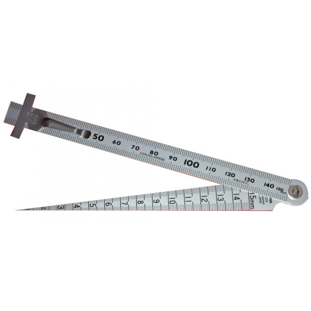 Shinwa 62612 Taper Gauge 1-15mm With Rule - 62600