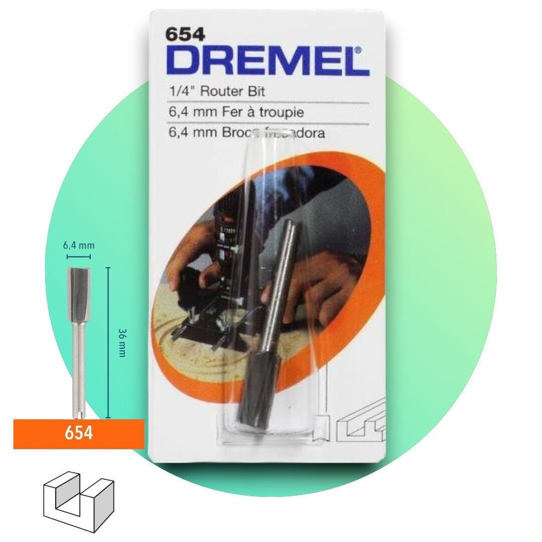 DREMEL 654 Straight Router 6.4mm - Tyzacktools