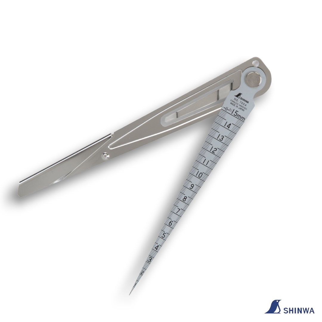 Shinwa 62603 Taper Gauge 1-15mm with Metal Case - Tyzack