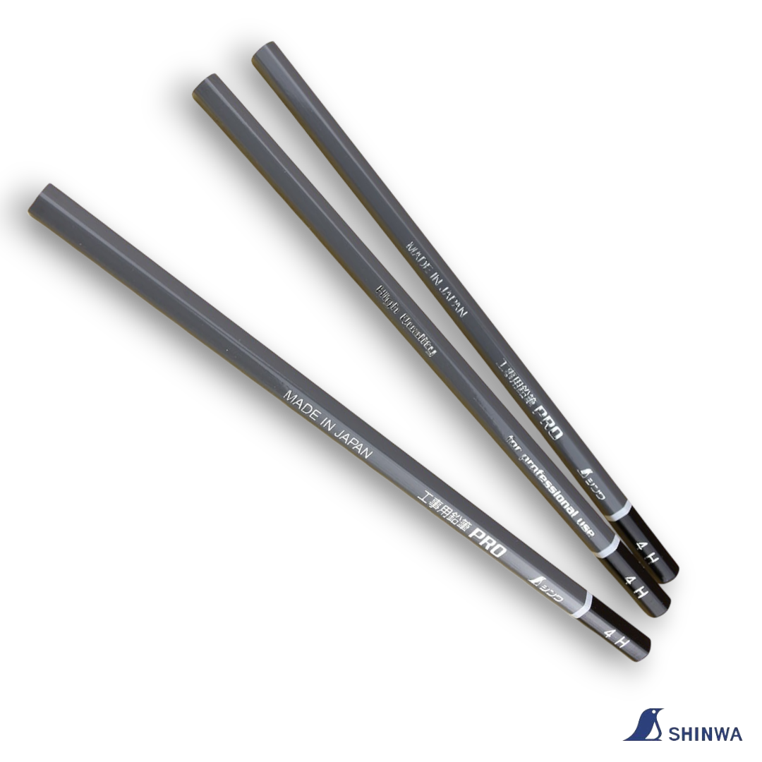 Shinwa 78524 Marking Pencil Pro 4H Pack of 3 - Tyzacktools