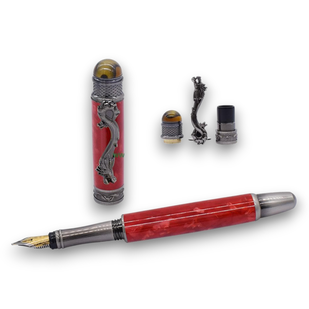 Charnwood Loong (Dragon) Fountain Pen – Gun Metal Polish LD4 | Tyzacktools