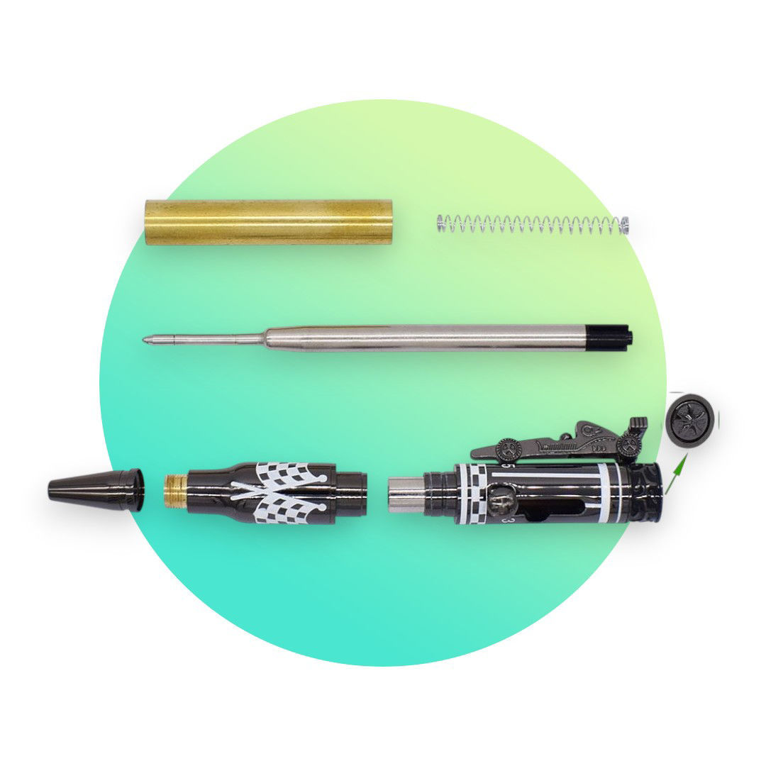 Formula 1 Racing Pen Kit Gun Metal Plating - F1GM | Tyzacktools