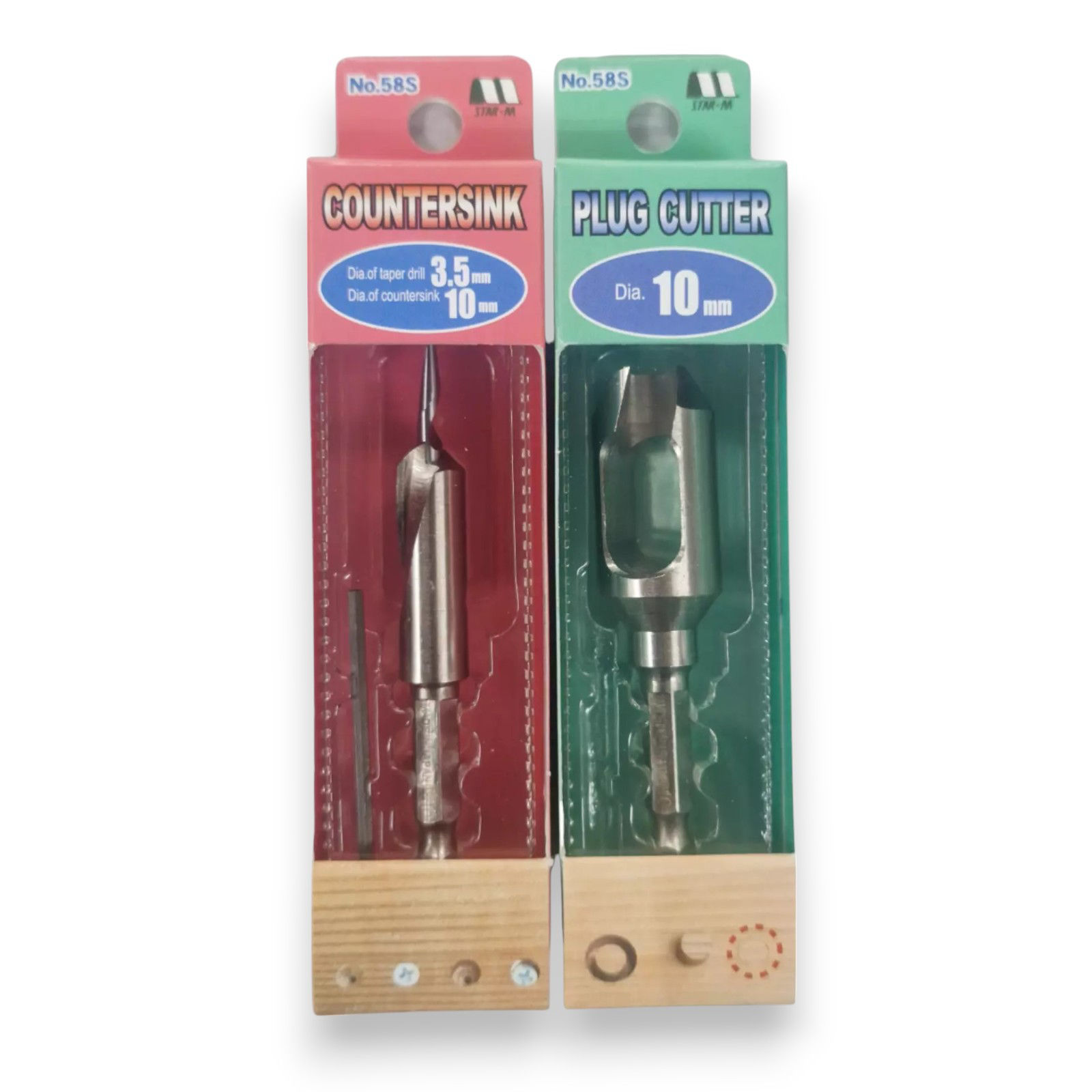 Star M Japanese 10.5mm Countersink & Plug Cutter Set 58S-4105 4 x 10.5 ...