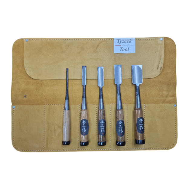 Shusaku Oire Japanese Chisel Set 5pc - White Paper Steel HRC62 ...
