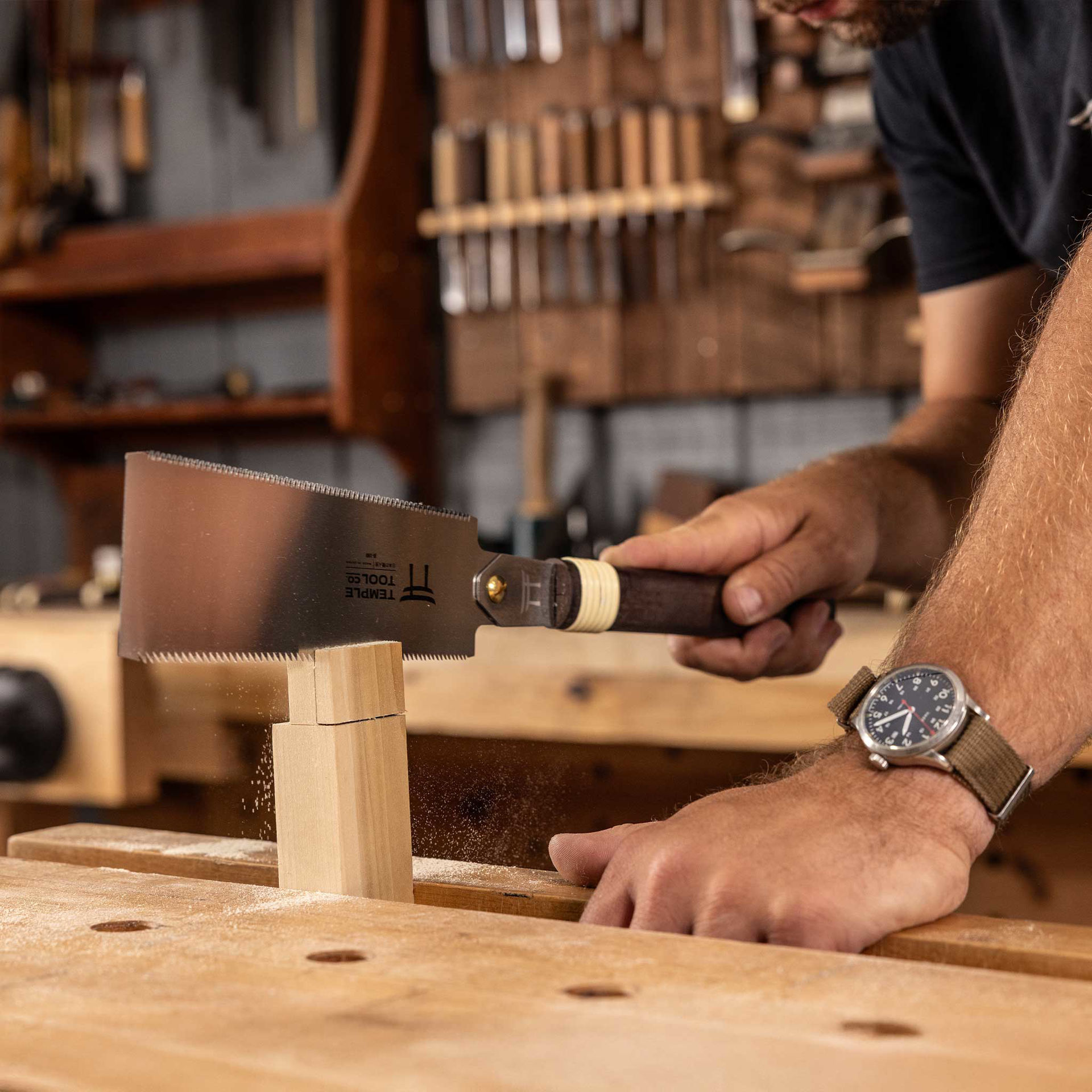 Temple Tool Co. Ryoba Pull Saw | 180mm Double Edge Japanese Hand Saw - Tyzacktools