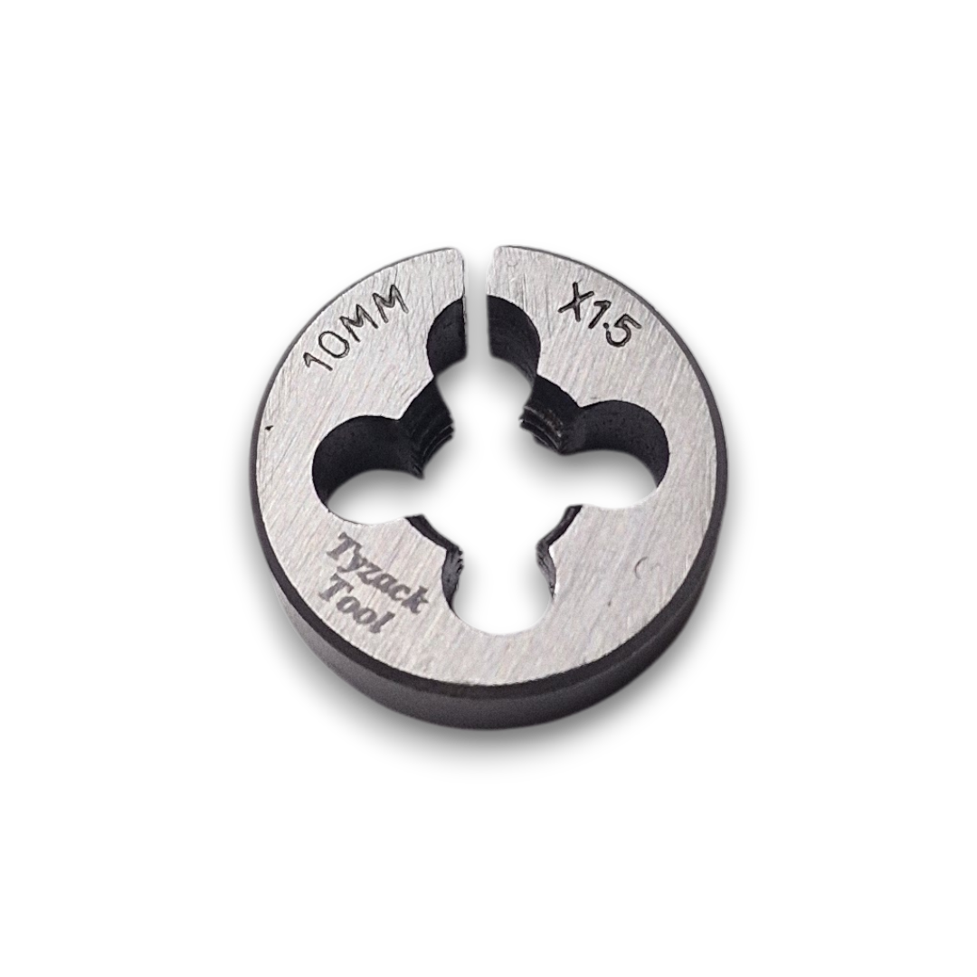 M10 x 1.5 Round Die - 13/16" OD Carbon Steel Threading Die | Tyzacktools